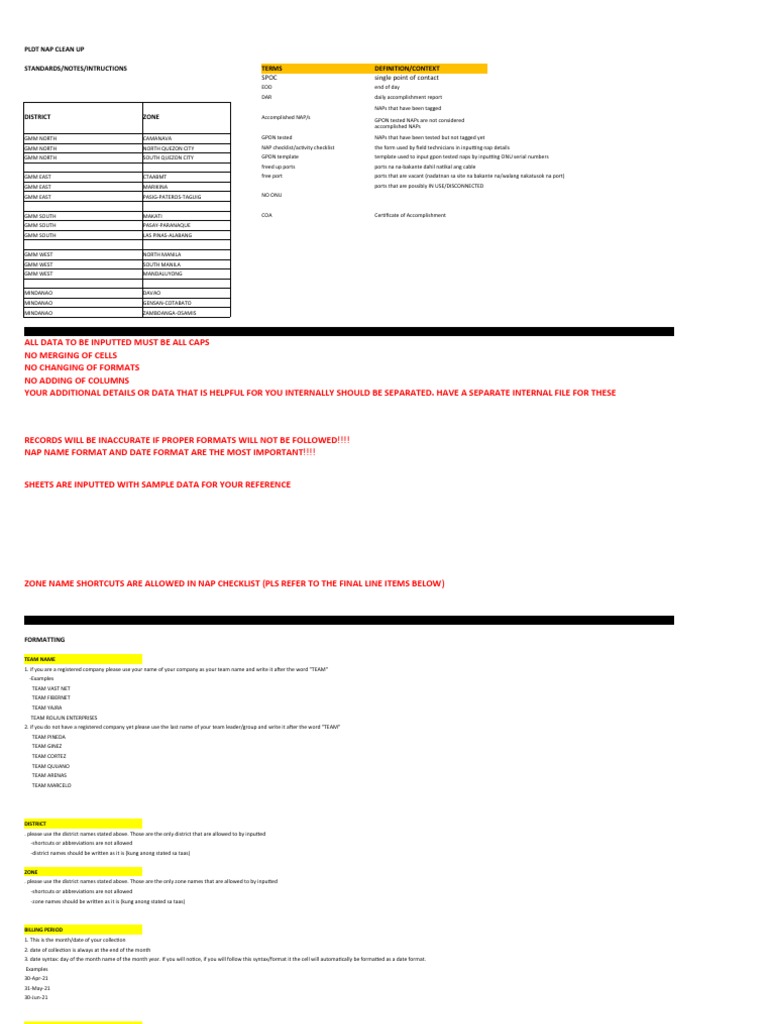 PLDT NAP Cleanup Guide | PDF | Computer Science | Software