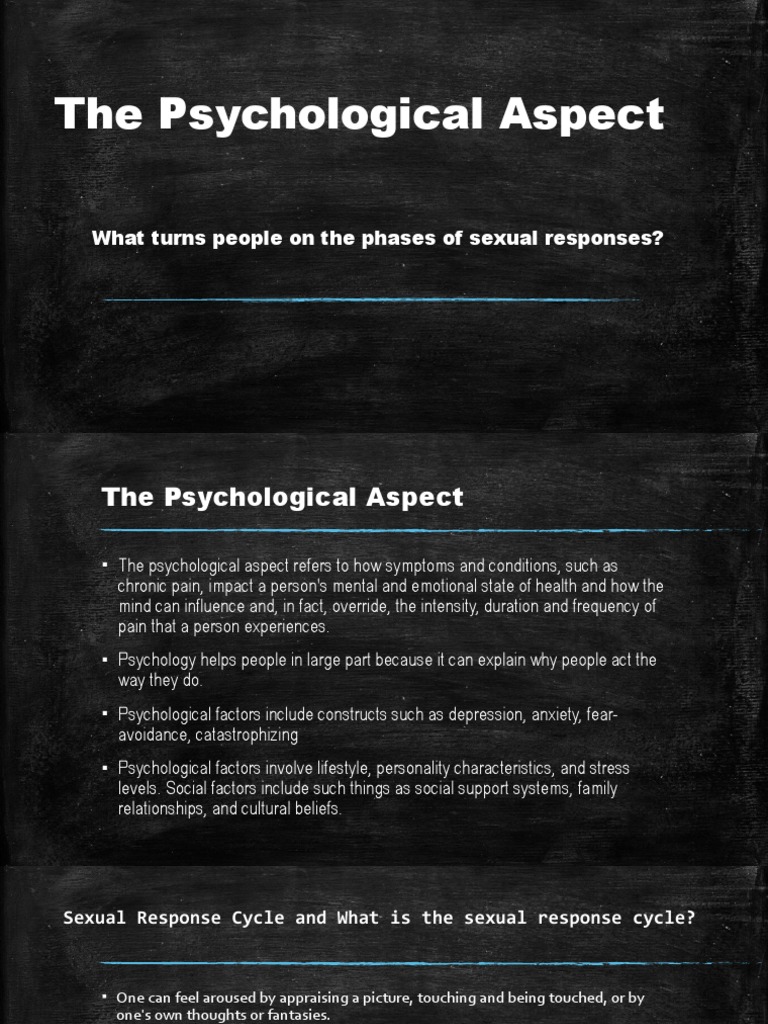 The Psychological Aspect | PDF | Sexual Arousal | Orgasm