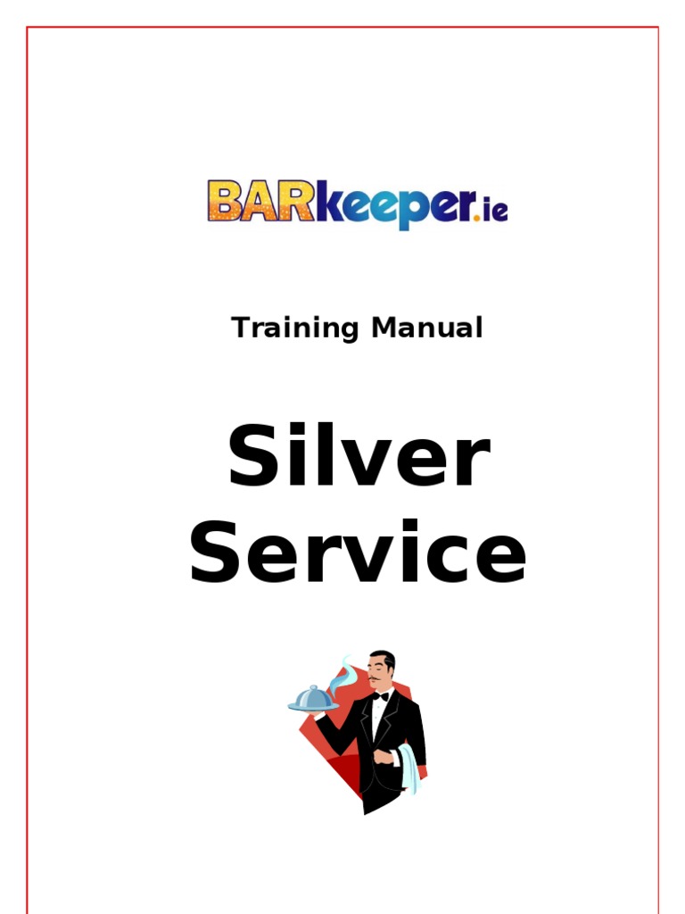 Training Manual Silver Service | PDF | Tableware | Spoon