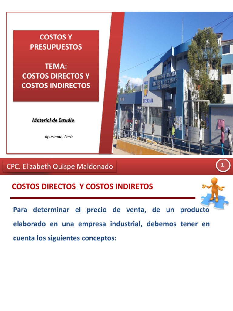 COSTOS DIRECTOS Y COSTOS INDIRECTOS | PDF