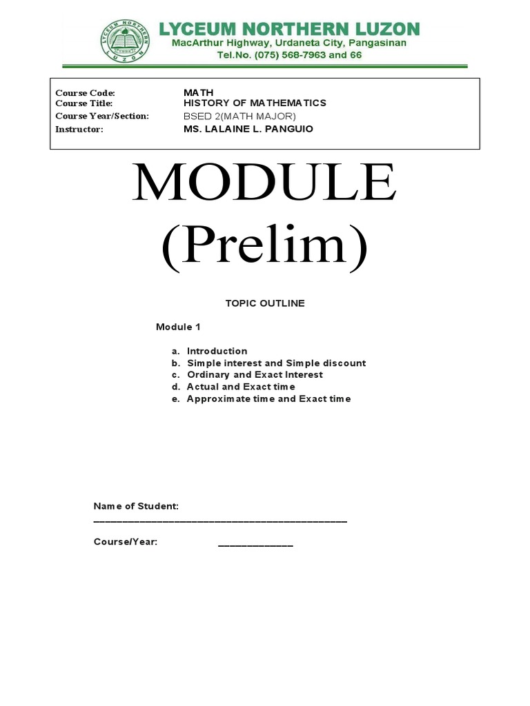 Module History Math | PDF