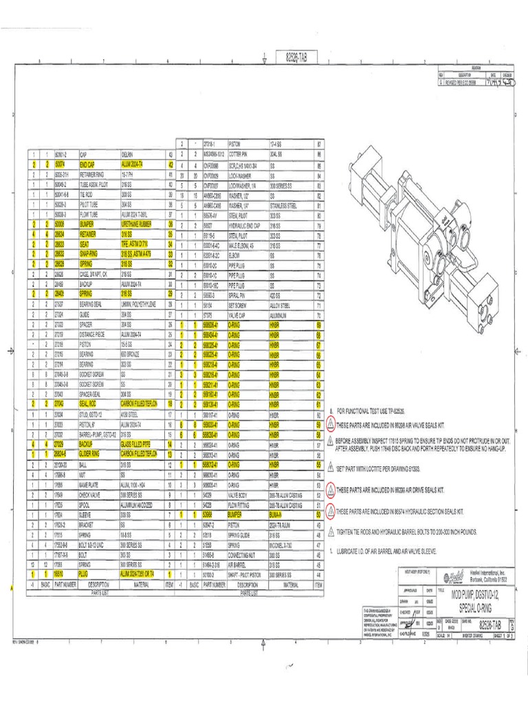 Haskel 82526-1 Part List | PDF