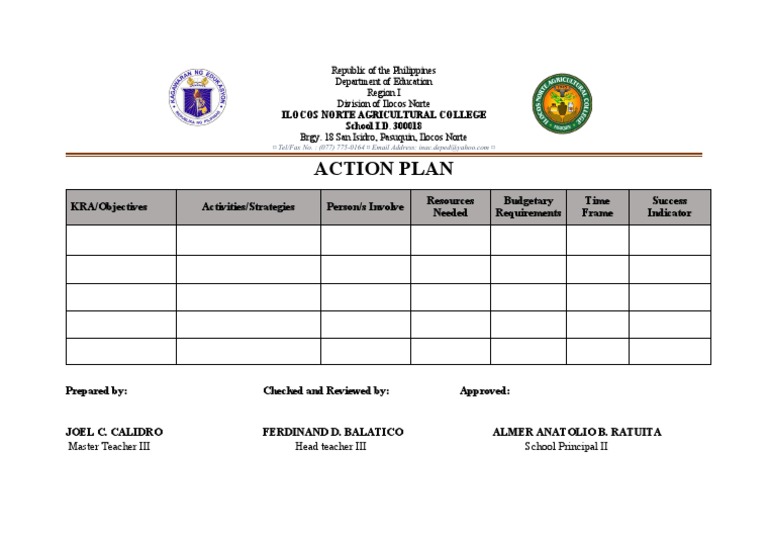 Action Plan Template | PDF