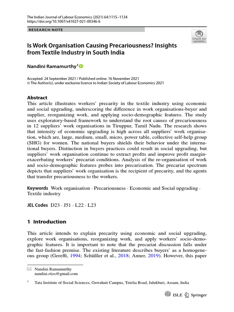 Srija Pdf Supply Chain Employment