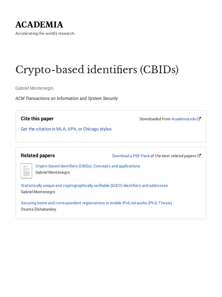 Cbid With Cover Page v2 | PDF | Public Key Cryptography | I Pv6