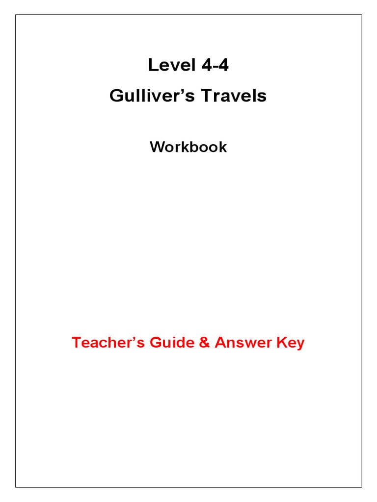 Gulliver S Travels Young Learners Classic Readers Level 4 Answer Key | PDF