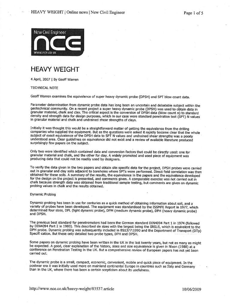 Heavy Weight Dynamic Probe | PDF