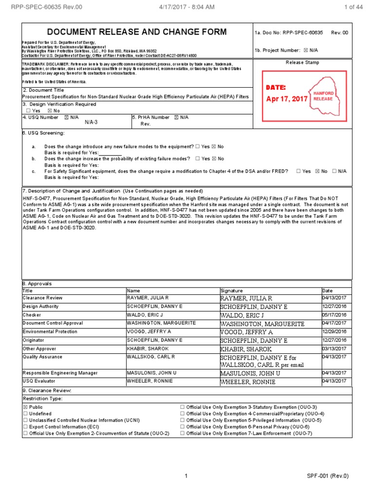 RPP SPEC 60635 00 Record2 | PDF | Specification (Technical Standard)