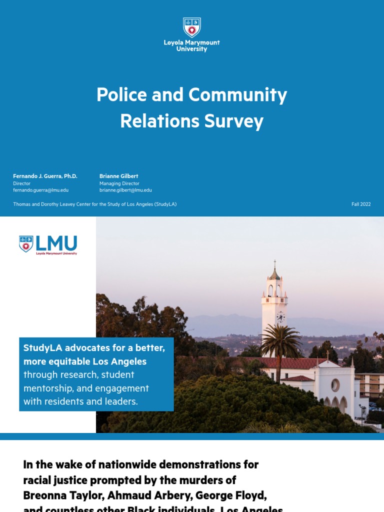 2022 LAPD Community Relations Survey | PDF | Los Angeles Police ...