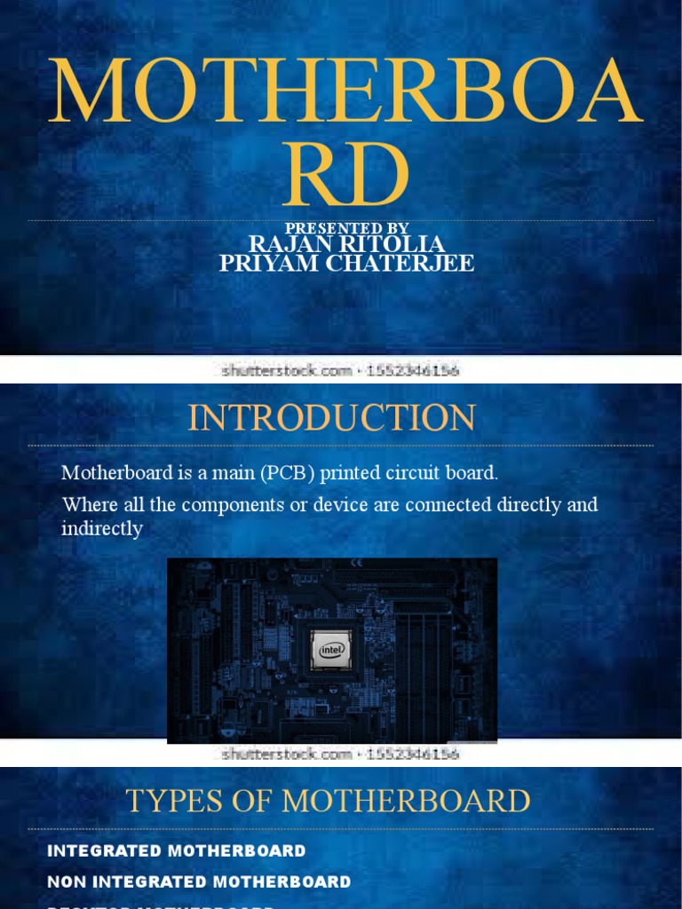 Overview of Motherboard Types and Functions | PDF | Games & Activities ...