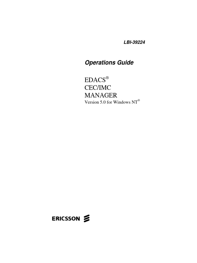 Edacs Cec/Imc Manager: Operations Guide | PDF | Microsoft Windows | Floppy Disk