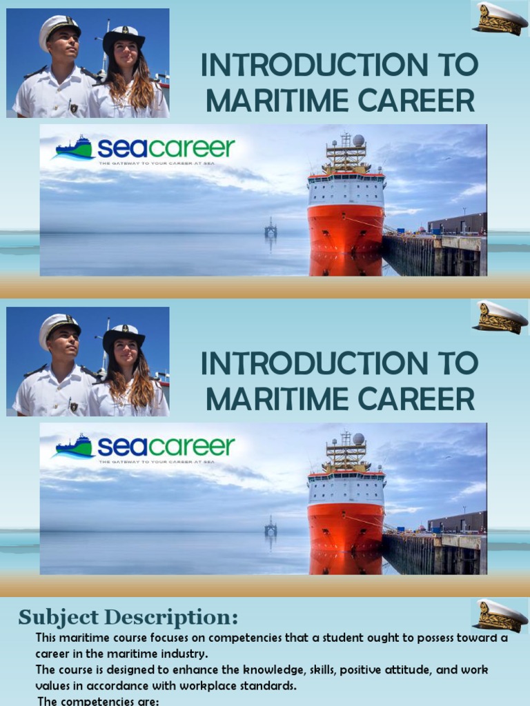 (Week 1) Introduction To Maritime Career | PDF (Week 1) Introduction To Maritime Career | PDF