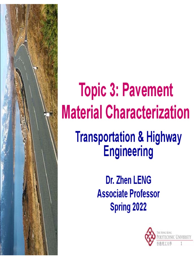 CSE312-Topic 3-Pavement Material Characterization 2022 | PDF | Asphalt ...