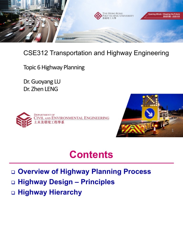 CSE312-Topic 6-Highway Planning 2022 | PDF | Intersection (Road) | Traffic