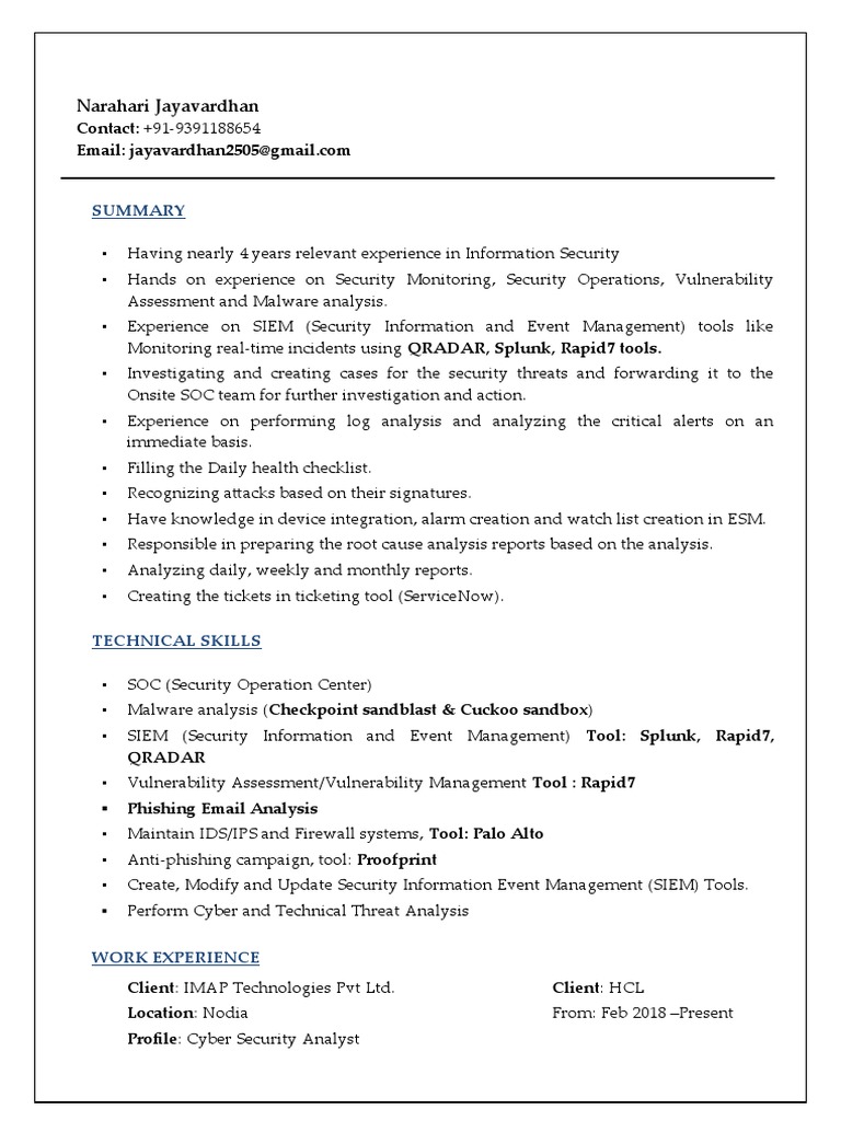 Naukri Naraharijayavardhan 6y 0m Pdf Security Computer Security 