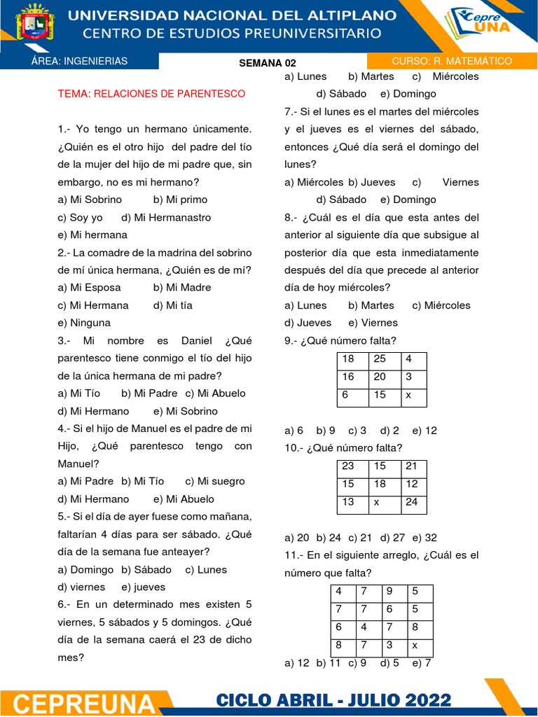 Cuadernillo-Rm Sem 2 | PDF