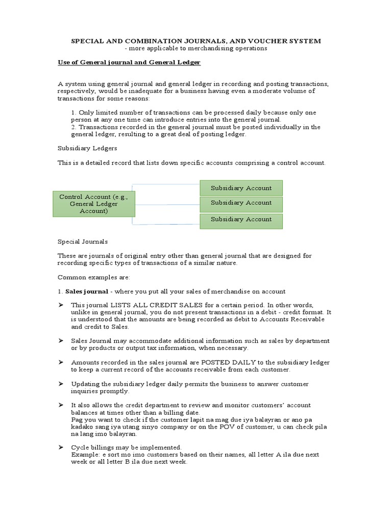 Special and Combination Journals | PDF | Debits And Credits | Service ...