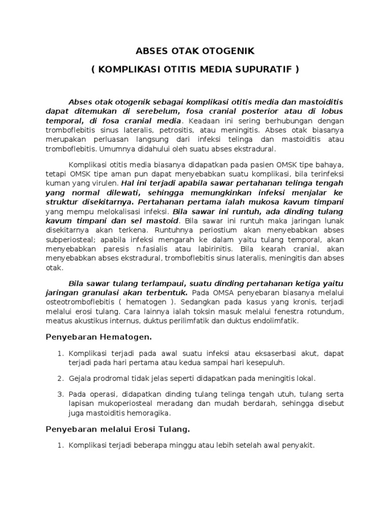ABSES OTAK OTOGENIK | PDF