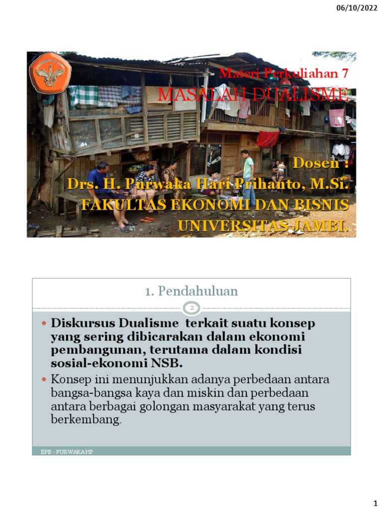 Kuliah 7 MASALAH DUALISME | PDF