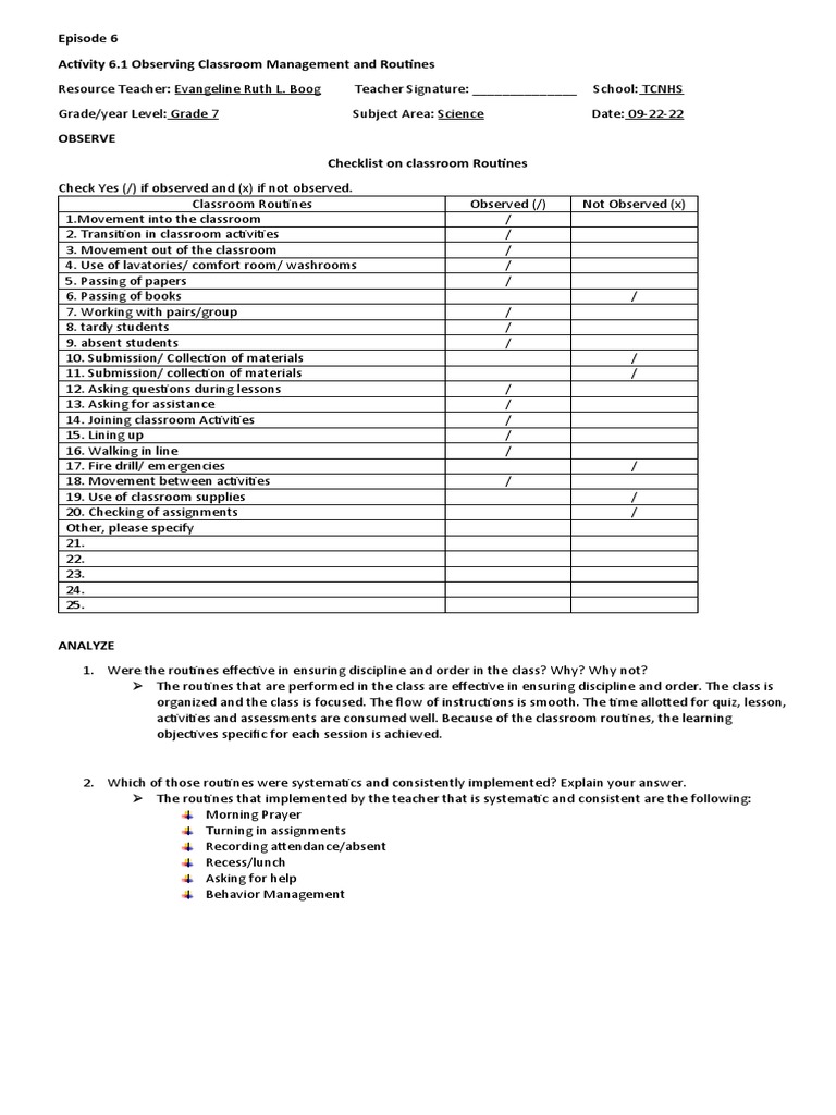 fs1 Episode 6 | PDF | Classroom | Teachers