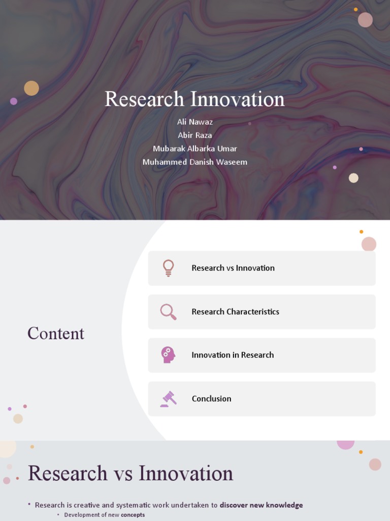 Research Innovation | PDF | Innovation | Knowledge