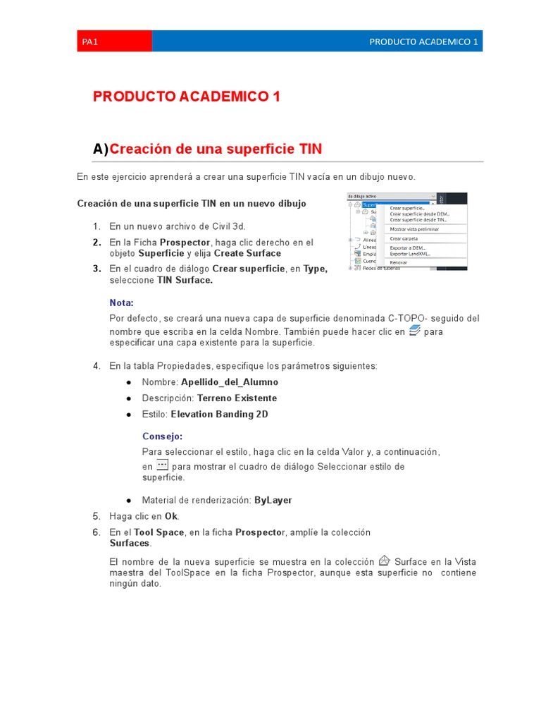 Producto Academico 1 Civil 3D | PDF | Informática | Software