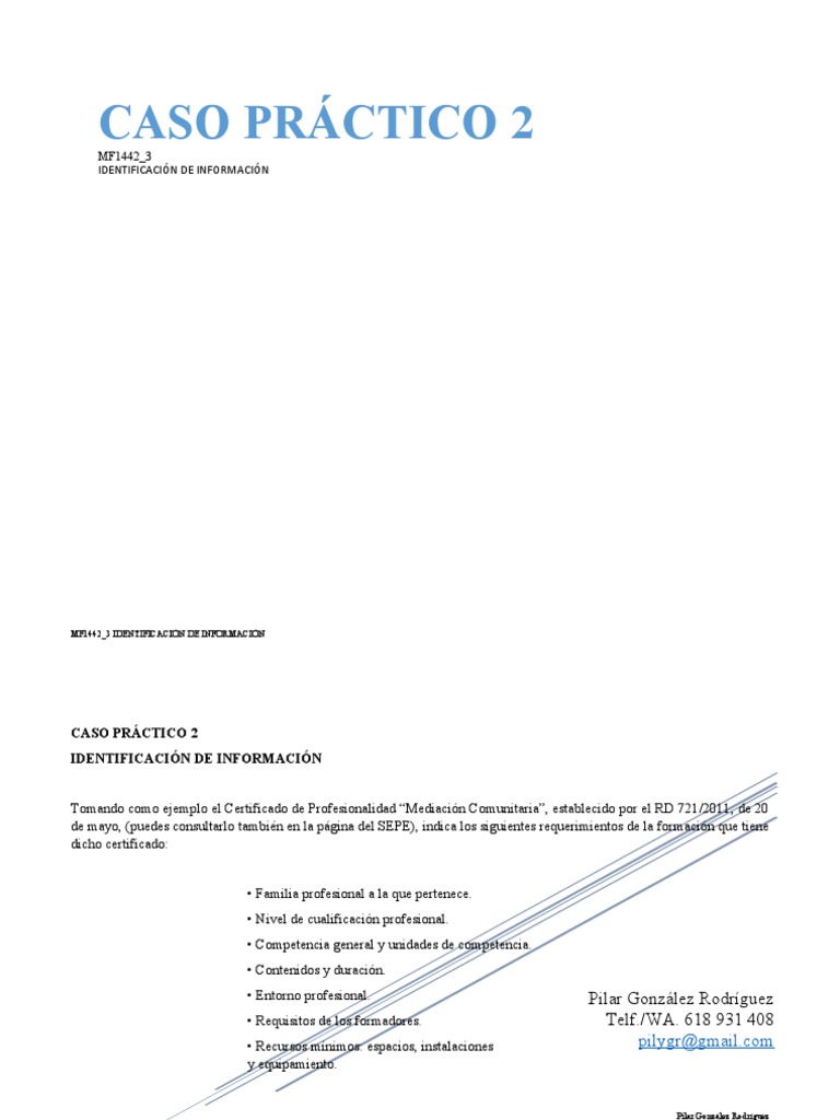 Caso Practico 2 Mf1442 | PDF | Mediación