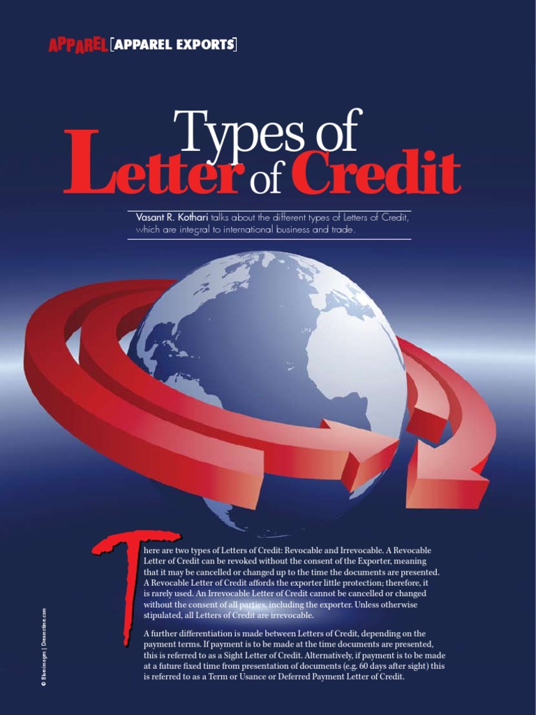 Types of Letter of Credit | PDF | Letter Of Credit | Credit (Finance)