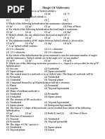 VSEPR Shapes Quick Reference Guide | PDF
