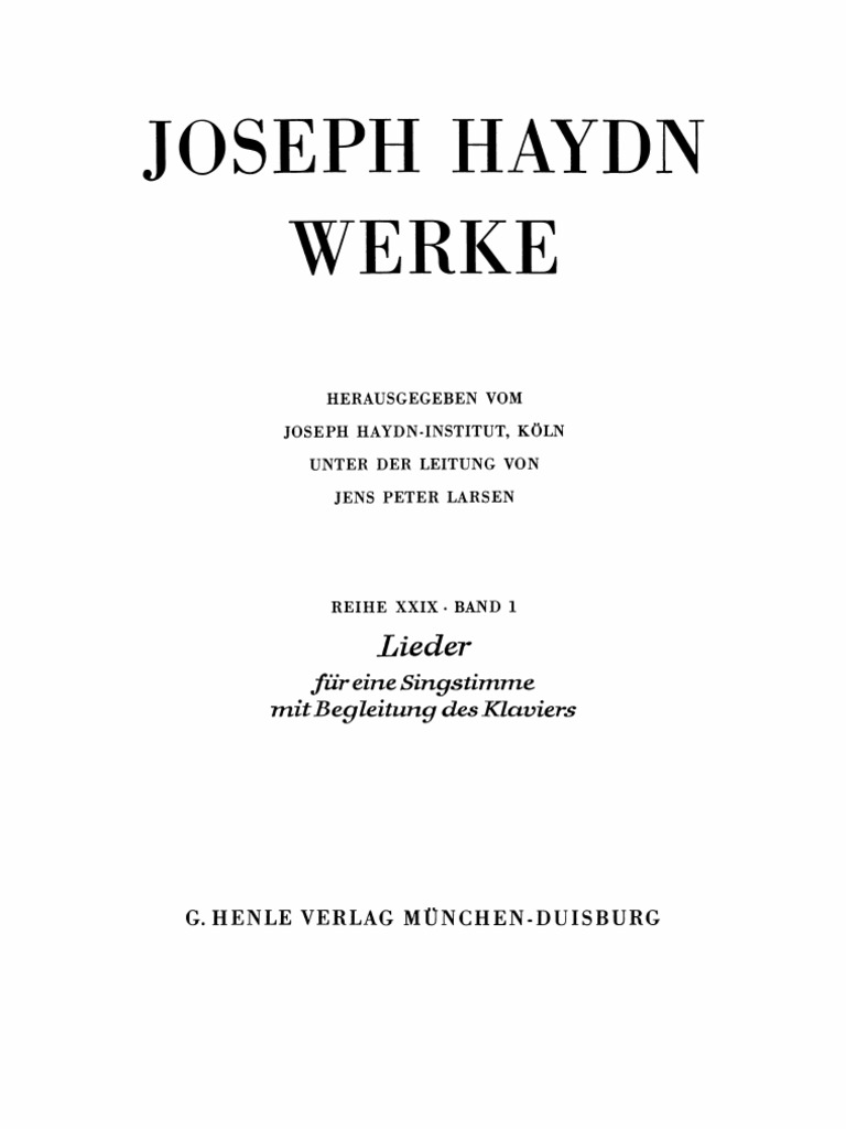 Haydn - Lieder | PDF