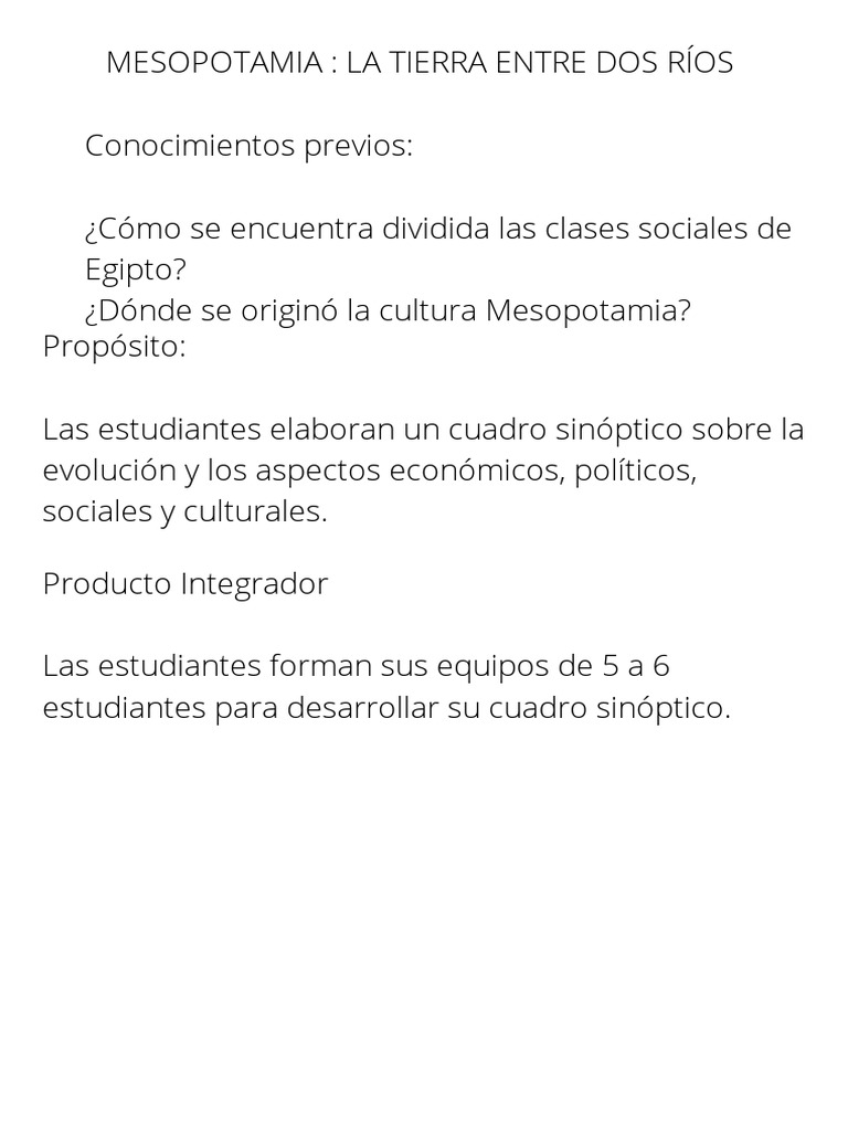 Mesopotamia La Tierra Entre Dos Ríos | PDF