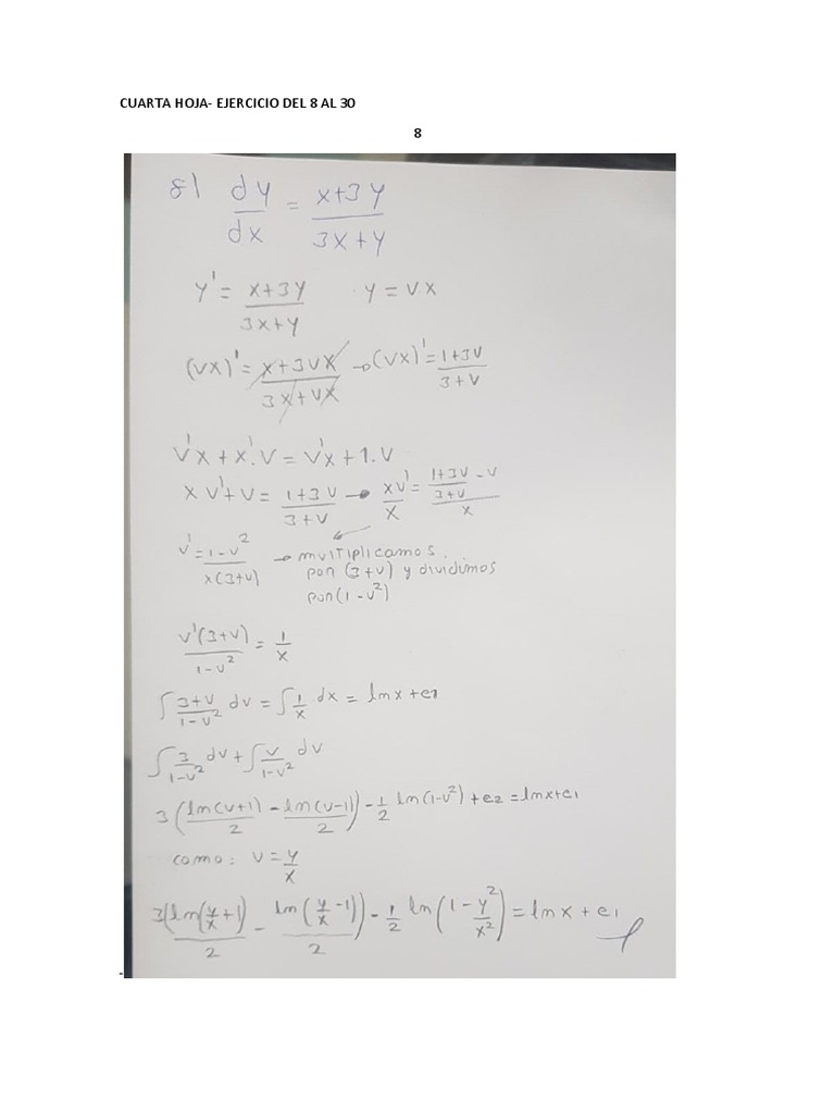 Ejercicios Mate3 | PDF