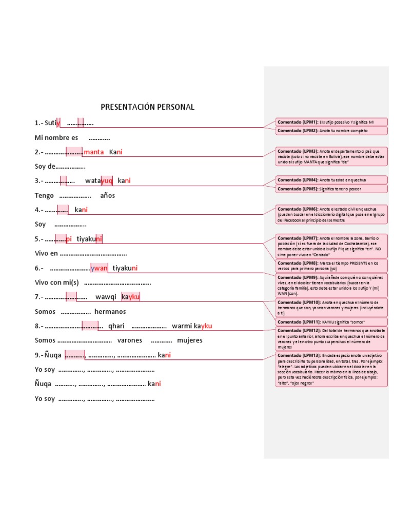 Guía para Presentación Personal | PDF | Lingüística