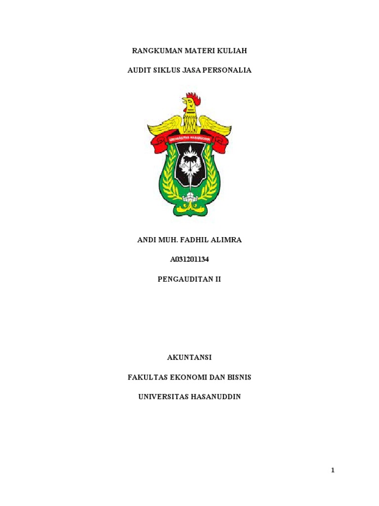 Rmk4 - Andi Muh. Fadhil Alimra - A031201134 - Audit Siklus Jasa ...