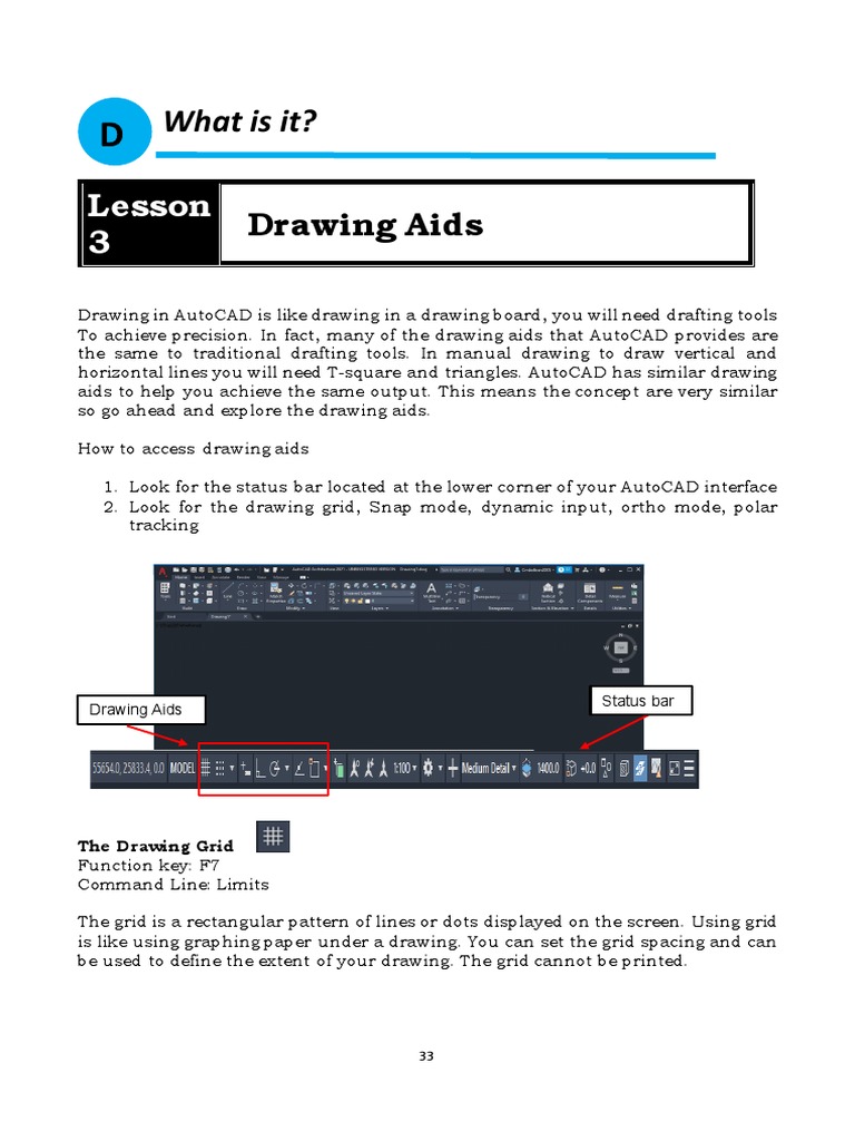 AutoCAD Drawing Aids Guide | PDF | Perpendicular | Cursor (User Interface)