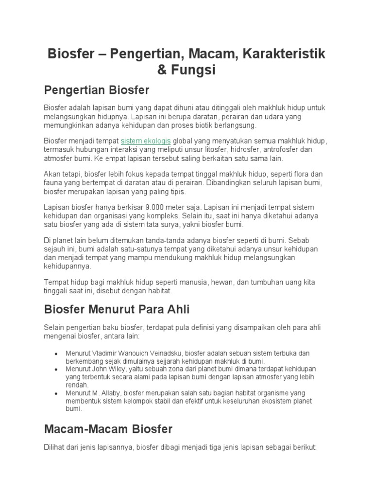 Biosfer | PDF