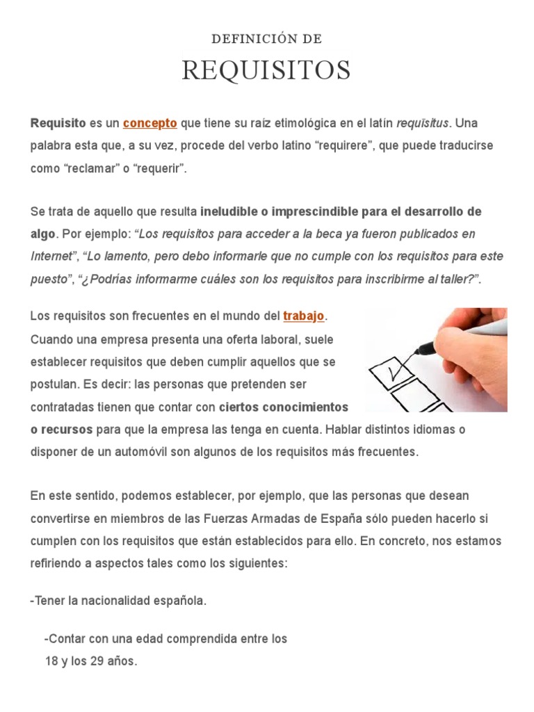 Definición de Requisitos - Qué Es, Significado y Concepto | PDF ...
