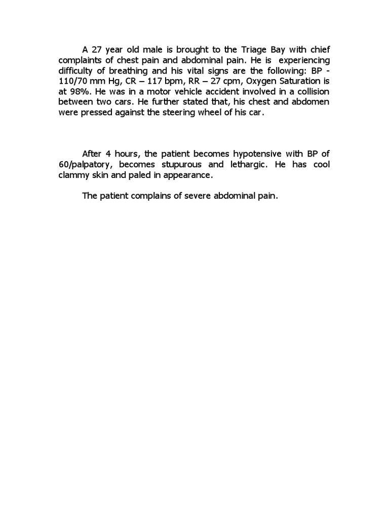 Trauma PBL Case Scenario | PDF