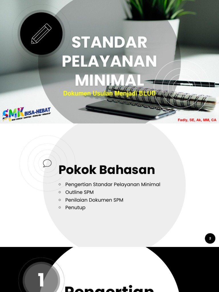 03 Penyusunan Dokumen Standar Pelayanan Minimal - Fadly | PDF