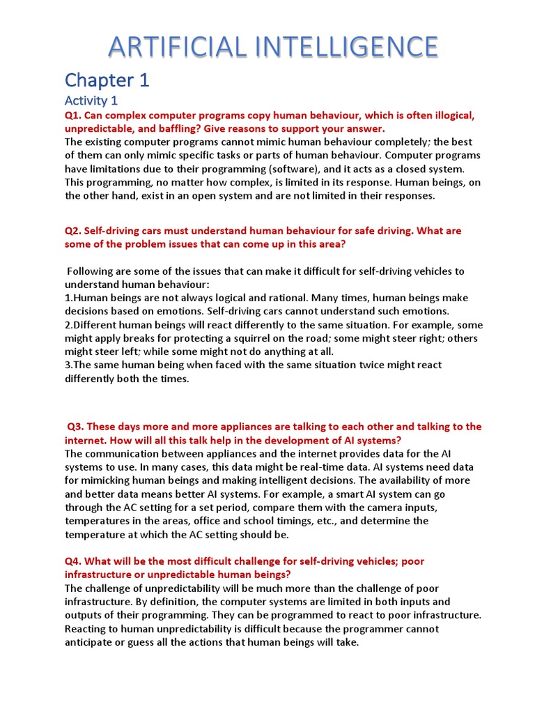 Chapter 1 Excite Answer Key | PDF