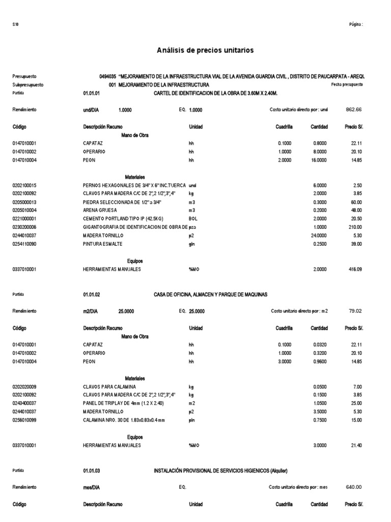 Acu 1 | Descargar gratis PDF | Hormigón | Aficiones