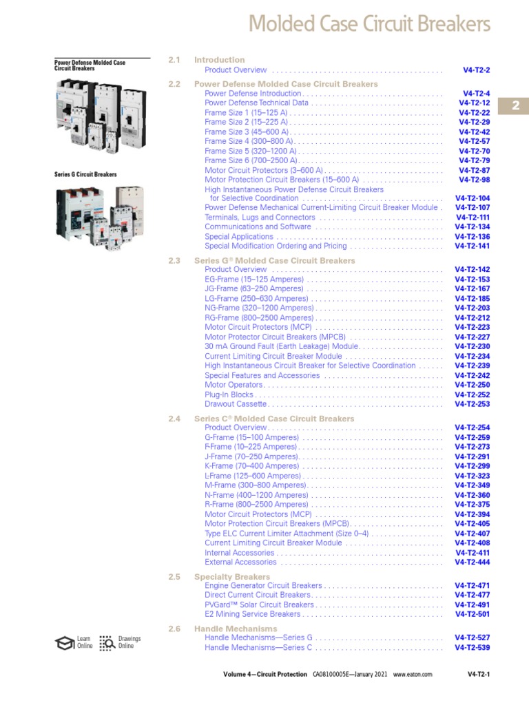 MCCB Catalog v4 t2 Ca08100005e | PDF | Computer Engineering | Electrical Components