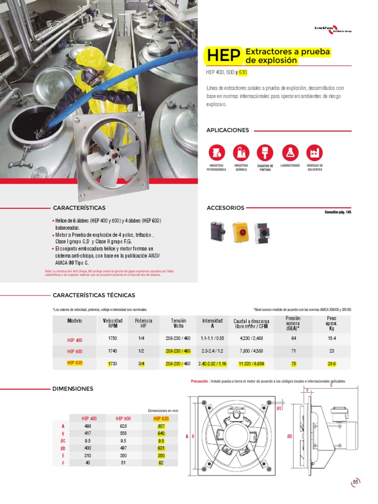 Extractores HEP a Prueba de Explosión | PDF | Electricidad | Cantidad