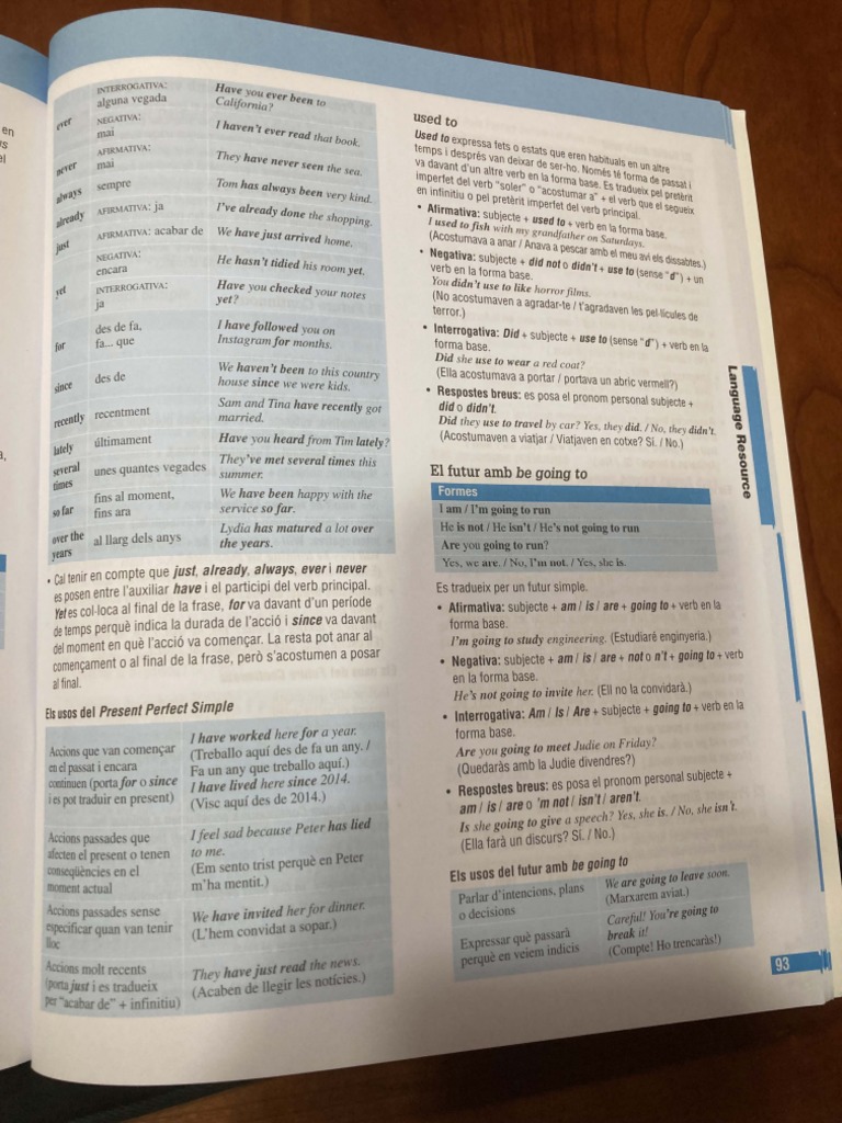 ESO 4 - Activity Book - Grammar Appendix - Page 93 | PDF