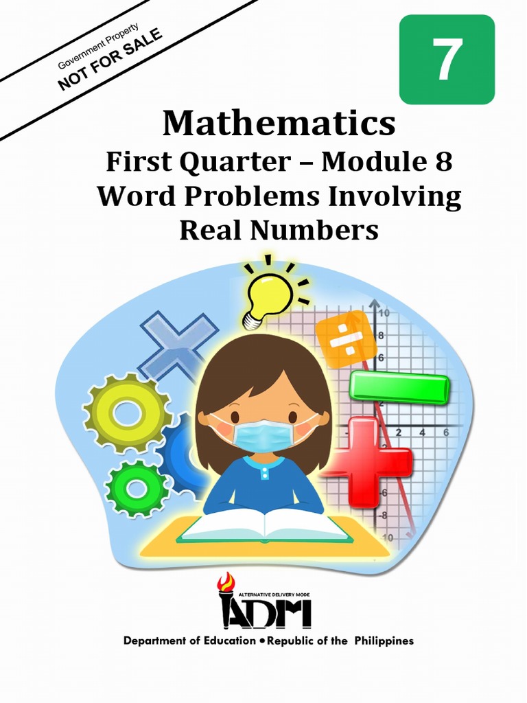 Mathematics7 q1 Mod8 Word Problems Involving Real Numbers V5 | PDF | Learning | Multiplication
