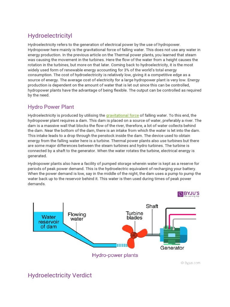 Hydroelectricity | PDF