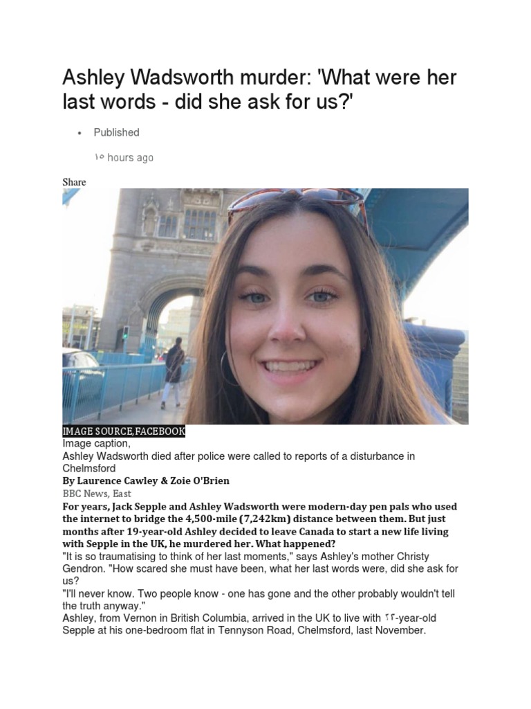 Tragic End to Online Friendship | PDF | Art | Mystery, Thriller & Crime ...