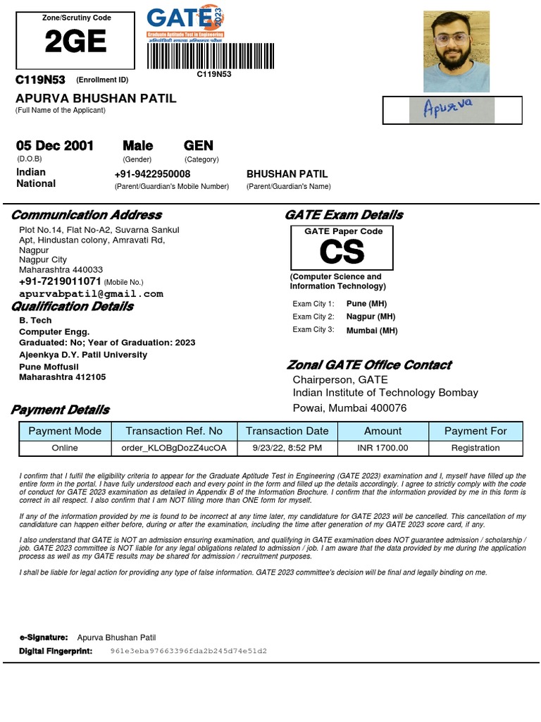 C119 N53 Application Form | PDF