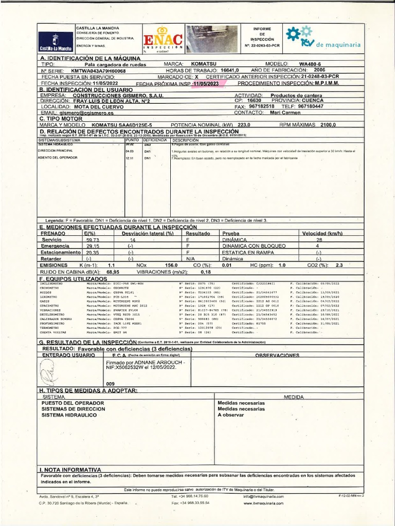 Informe Inspección | PDF