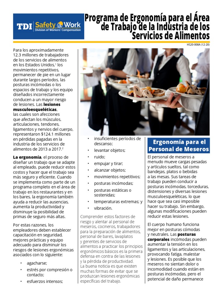 Ergonomia Pdf Factores Humanos Y Ergonomía Alimentos